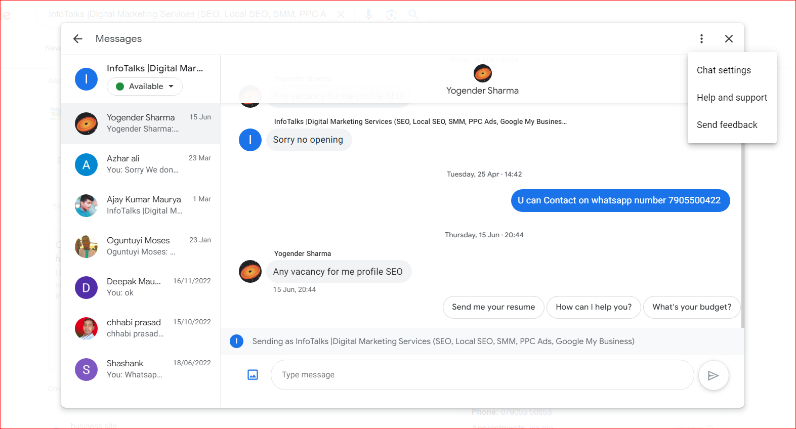 A Guide to Mastering Google My Business Chat for Your Business